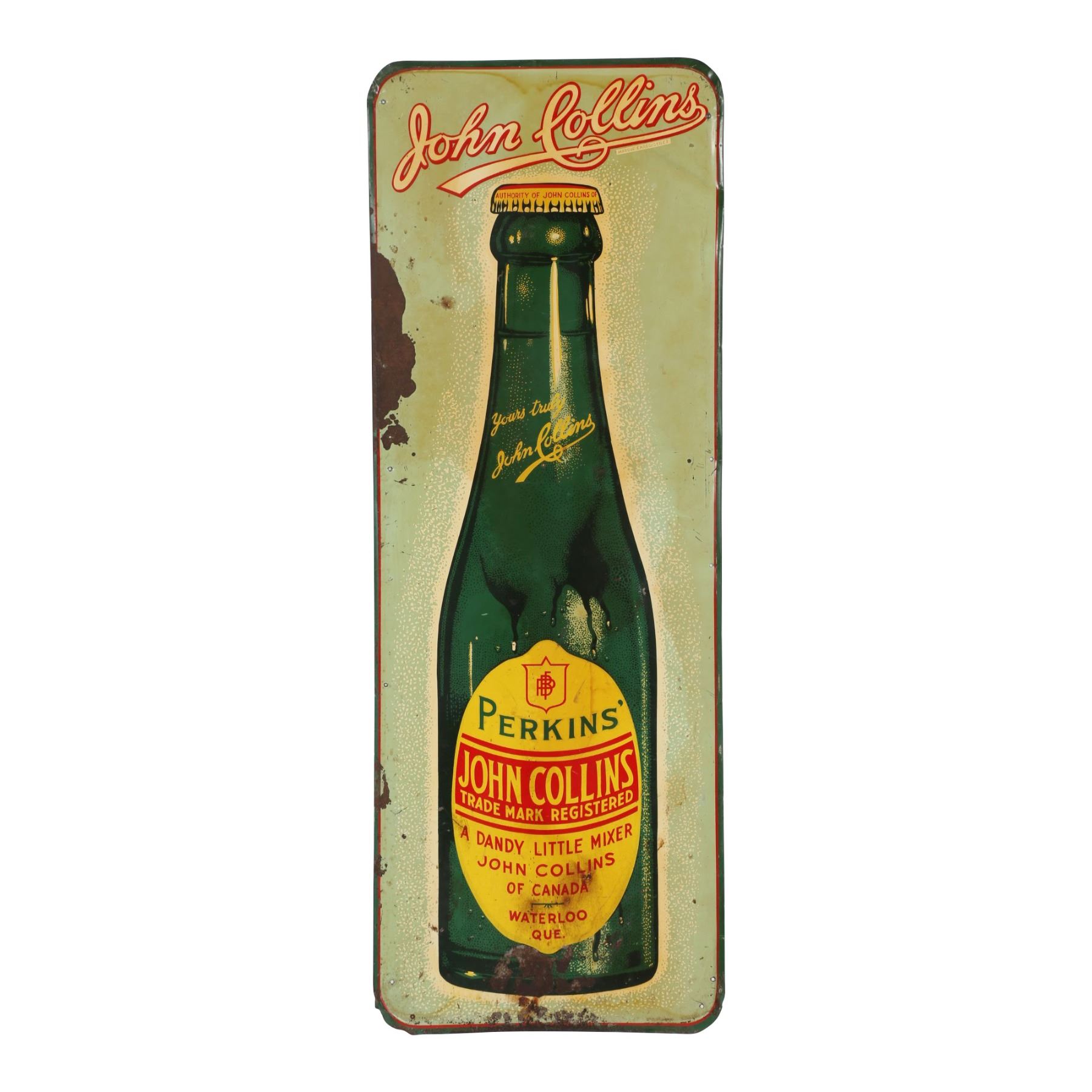 John Collins Tin Litho Sign