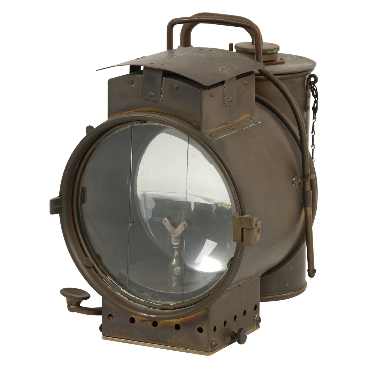 Brass-Era Acetylene Automobile Spotlight