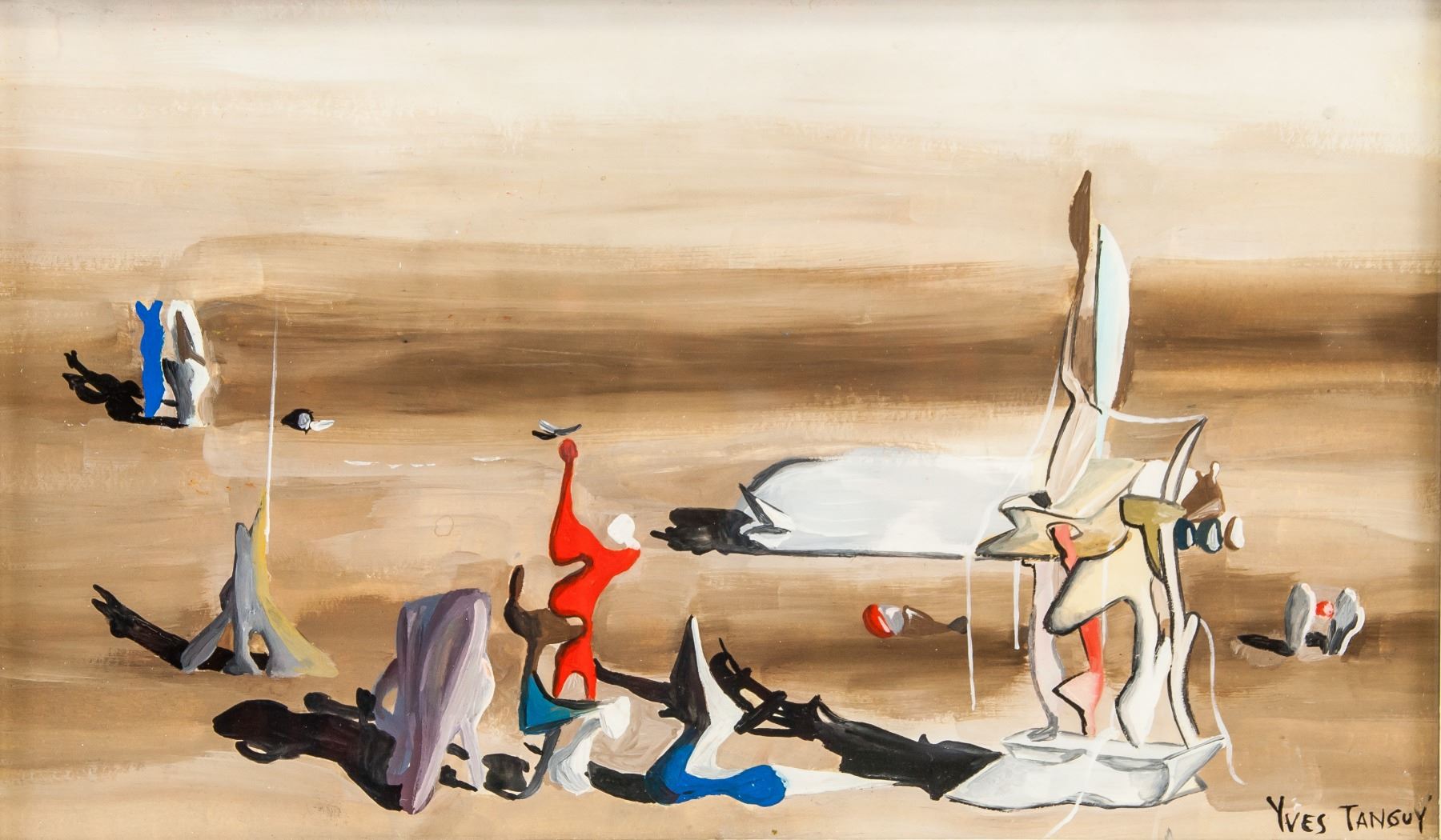 YVES TANGUY French 1900-1955 Goauche Surrealist