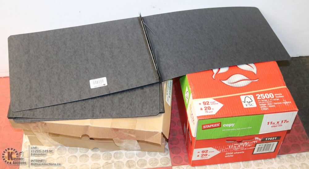 BOX OF 11X17 PAPER (2500 SHEETS) WITH 40 DUOTANGS