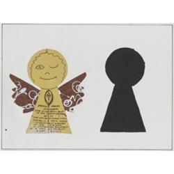 MIKE KELLEY (b. 1954) KEYHOLE ANGEL NO. 2 ...