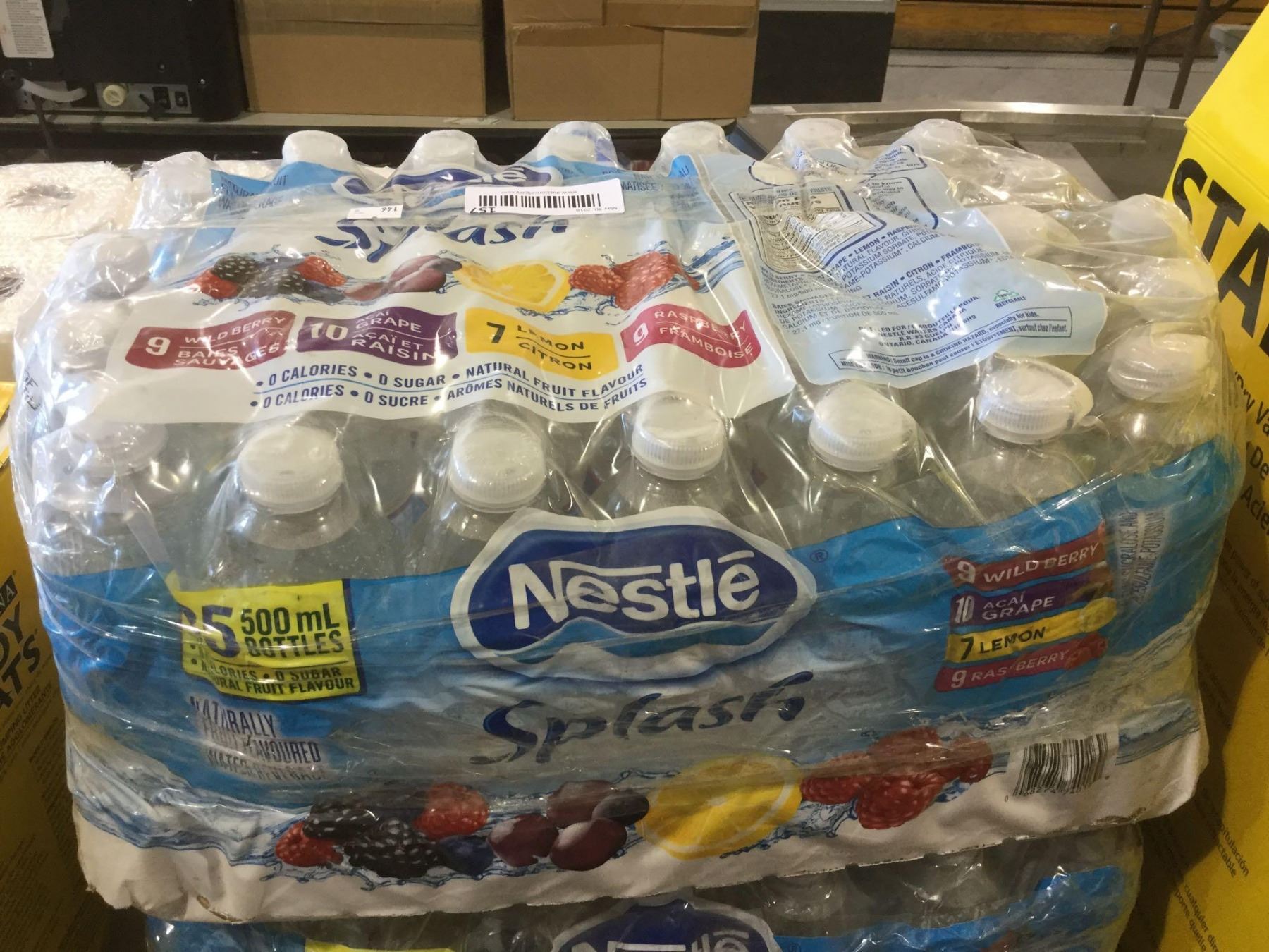Case Nestle Splash flavoured water