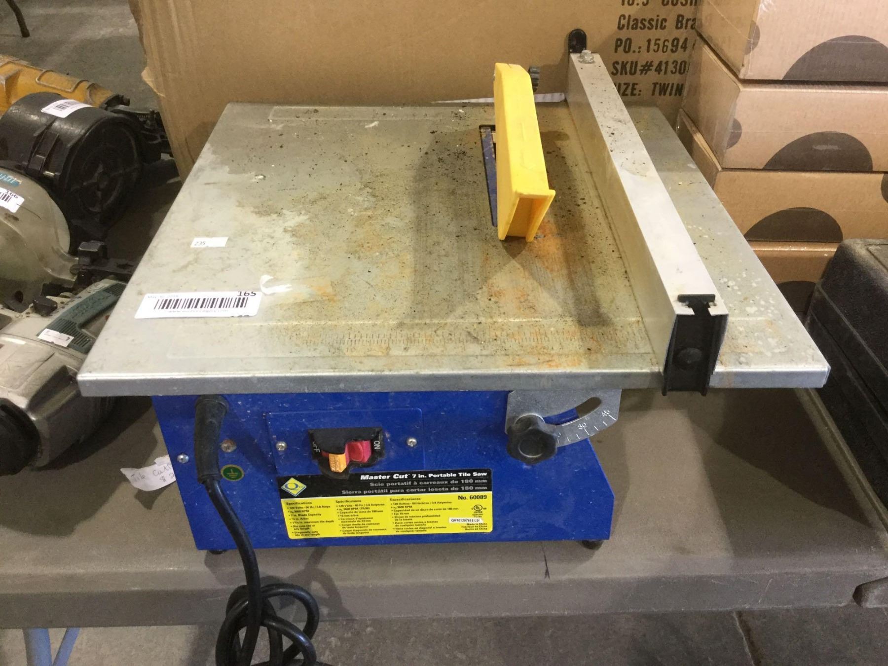 Master cut 7" tile saw