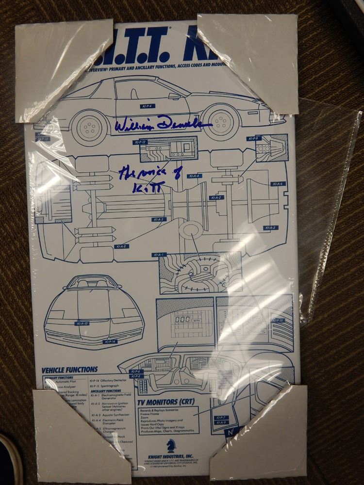 William Daniels Signed Knight Rider KITT Blueprint
