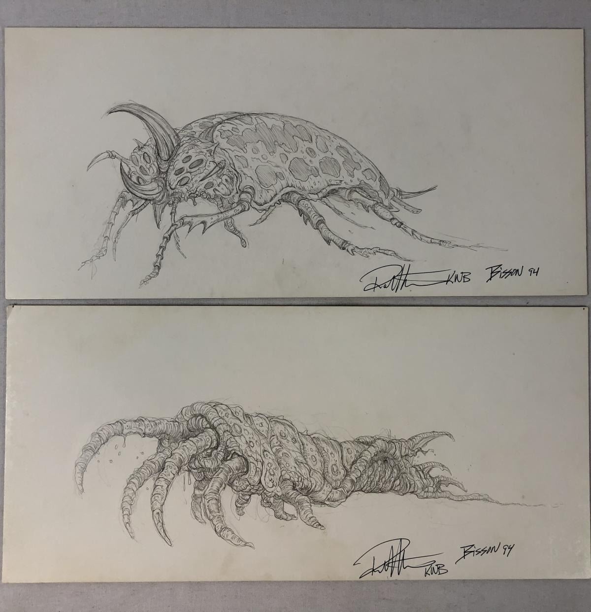 Bug Creature Original Concept Art by KNB Set of Two