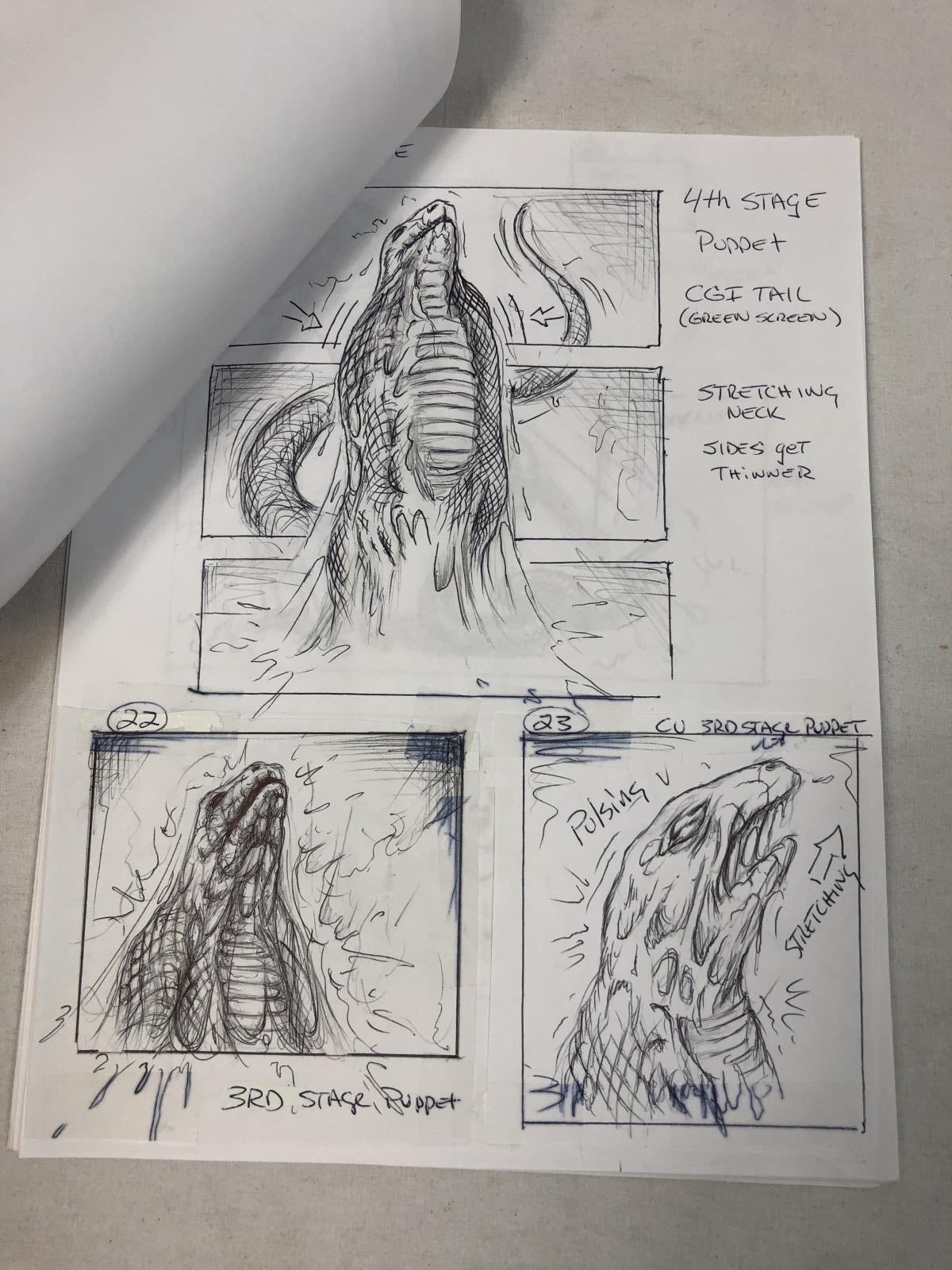 Hisss (2010) - Collection of 23 Storyboards from Transformation Scene