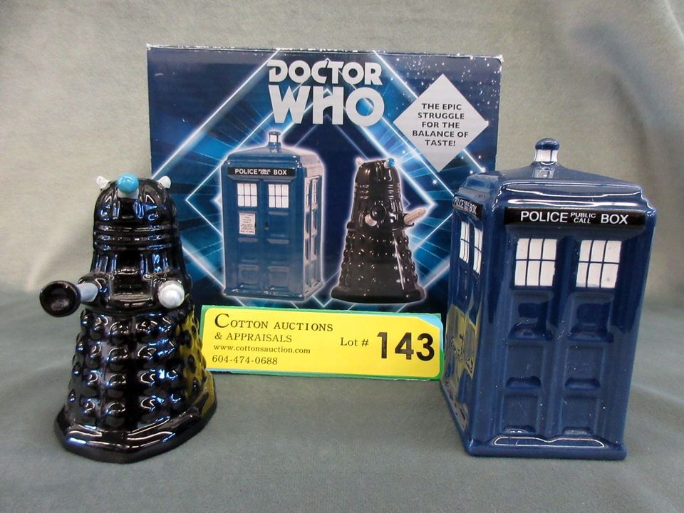 Doctor Who Tardis & Dalek Salt & Pepper Shakers