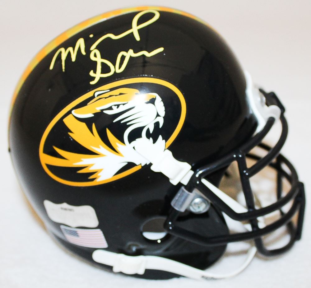 Michael Sam Signed Missouri Mini-Helmet (Radtke COA)