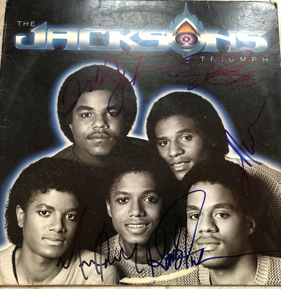 The Jackson 5 "The Jacksons Triumph" Vinyl Record Album Signed by (5 ...