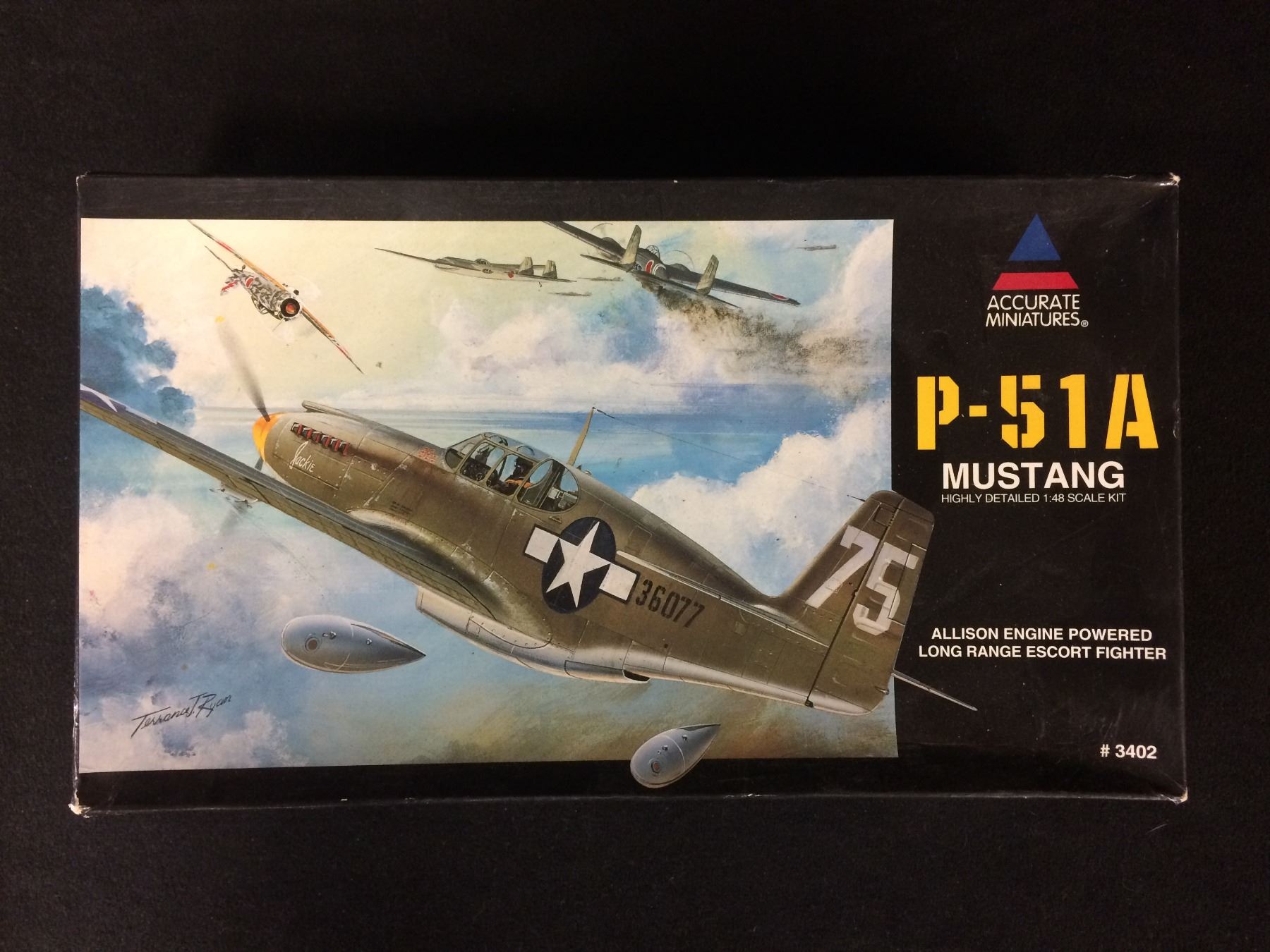 ACCURATE MINIATURES P-51A MUSTANG HIGHLY DETAILED 1:48 SCALE KIT (#3402)