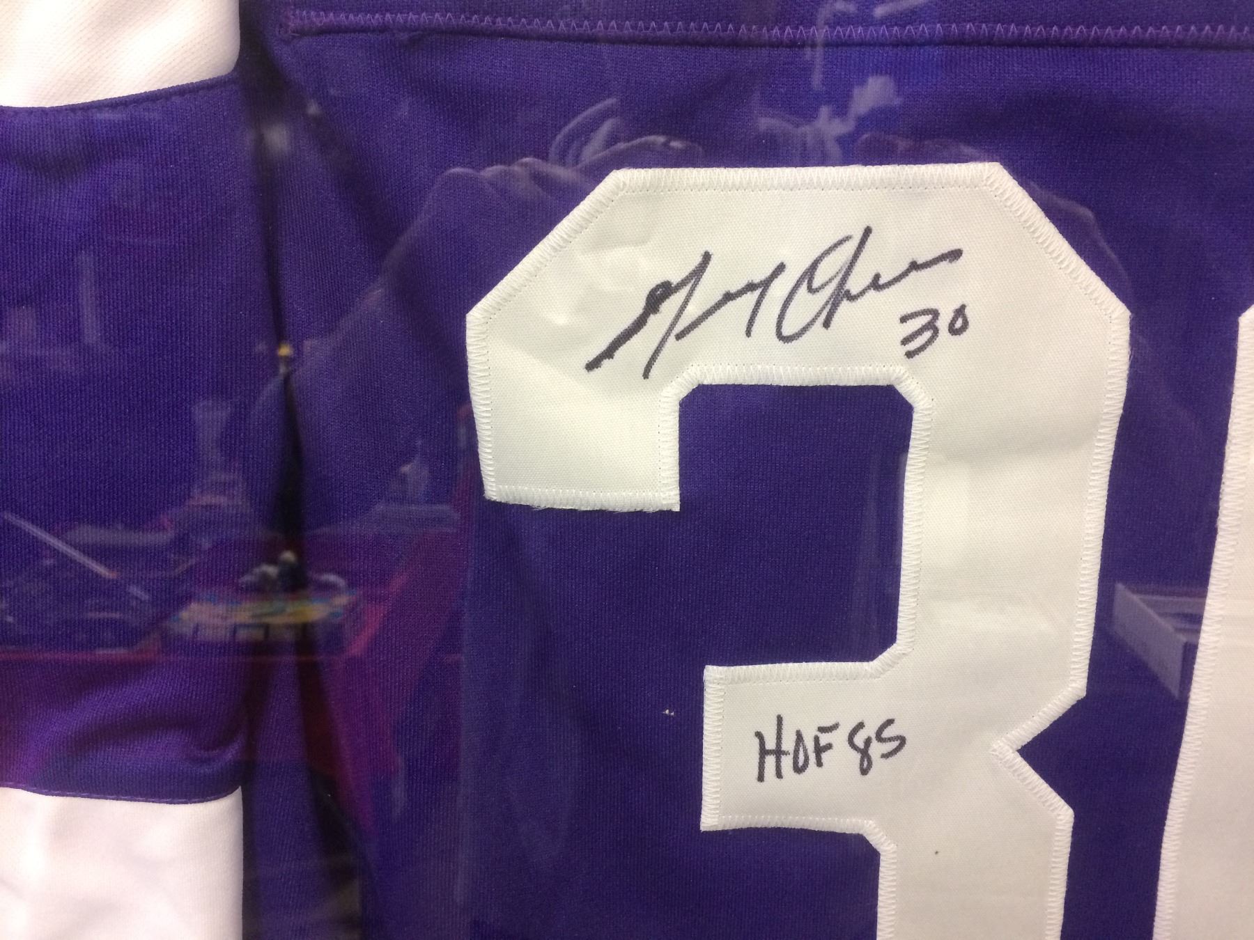 GERRY CHEEVERS AUTOGRAPHED CLEVELAND CRUSADERS HOCKEY JERSEY SHADOW ...