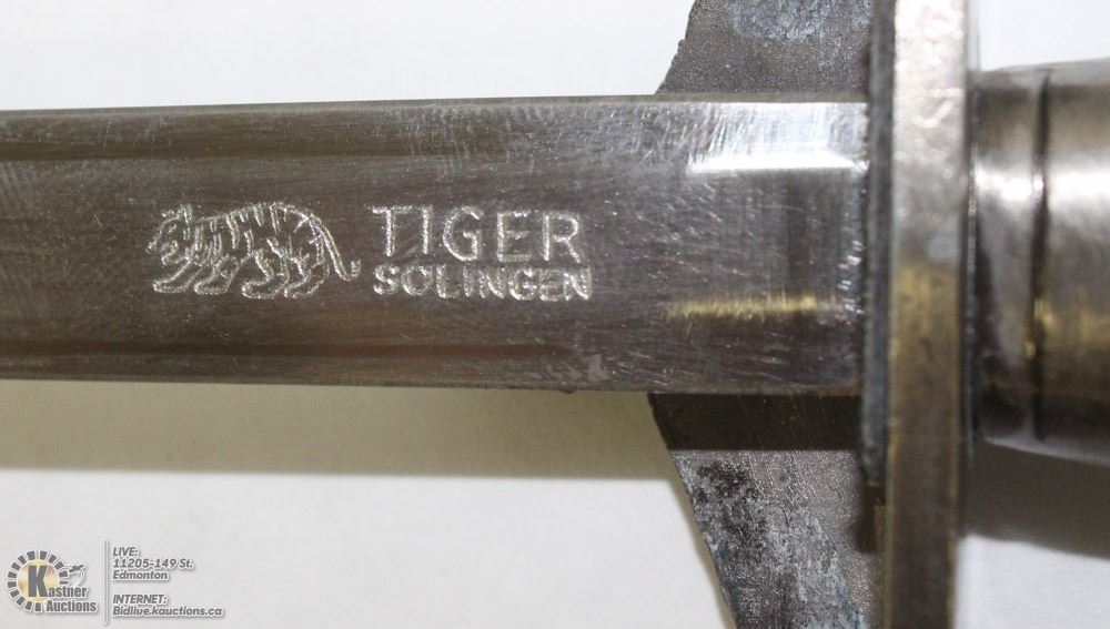 VINTAGE GERMAN DAGGER MARKED TIGER SOLINGEN ON