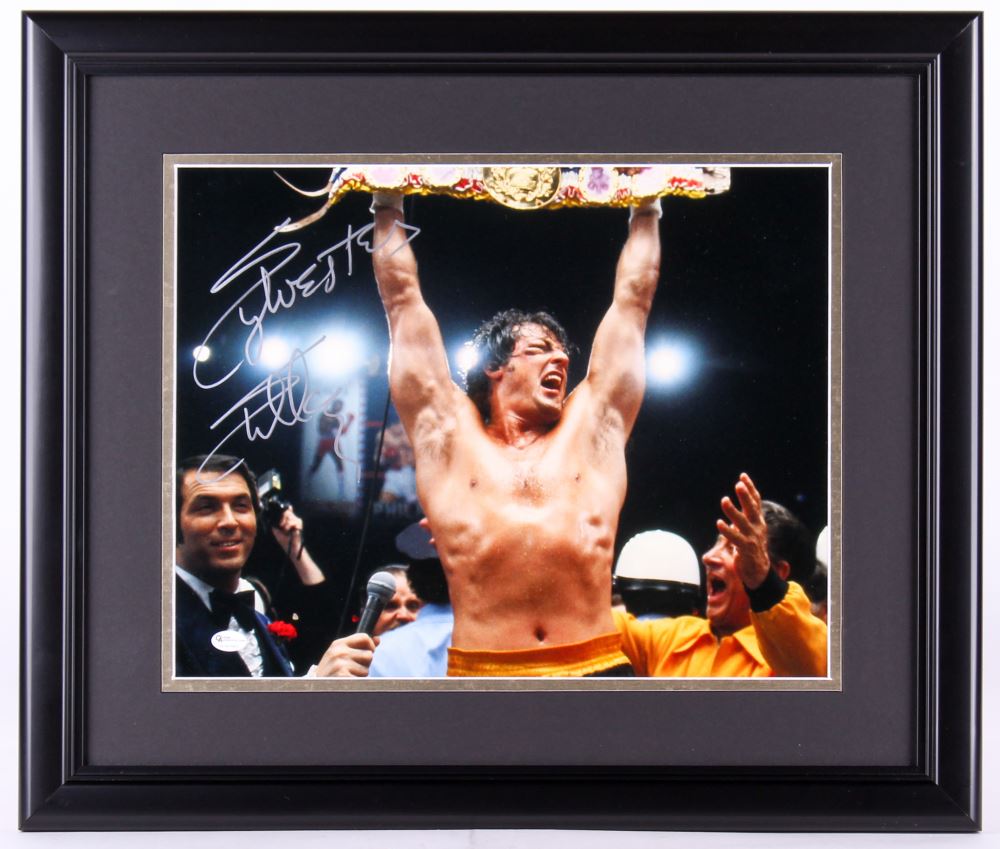 Sylvester Stallone Signed "Rocky II" 17.25x20.25 Custom Framed Photo ...