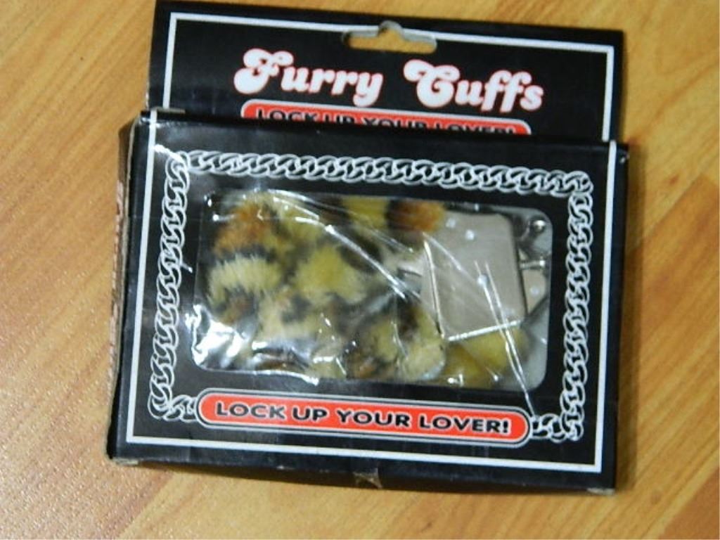 NEW FURRY HANDCUFFS - WITH QUICK RELEASE SAFETY - LEOPARD