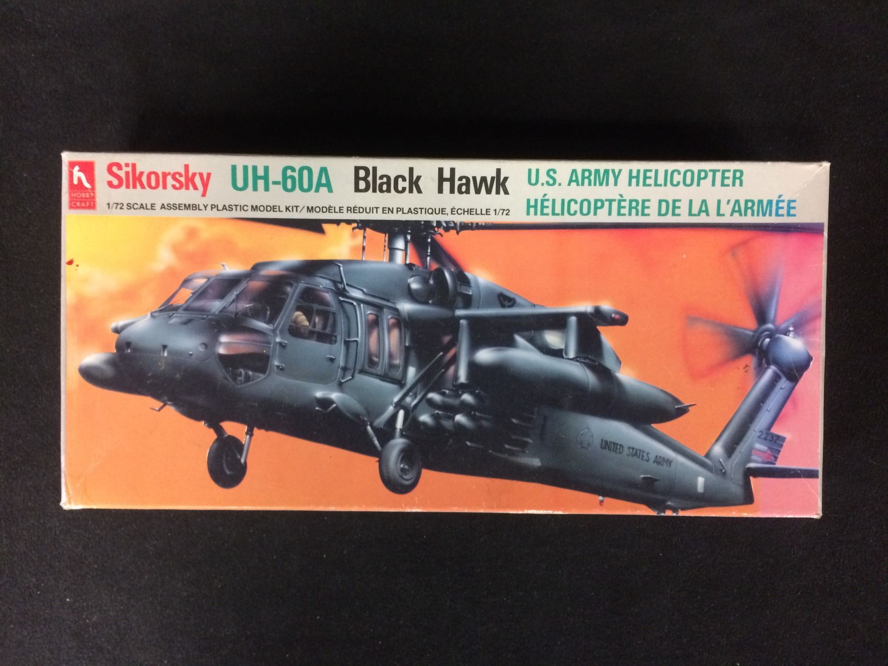 HOBBY CRAFT SIKORSKY UH-60A BLACK HAWK U.S ARMY HELICOPTER 1:72 SCALE ...