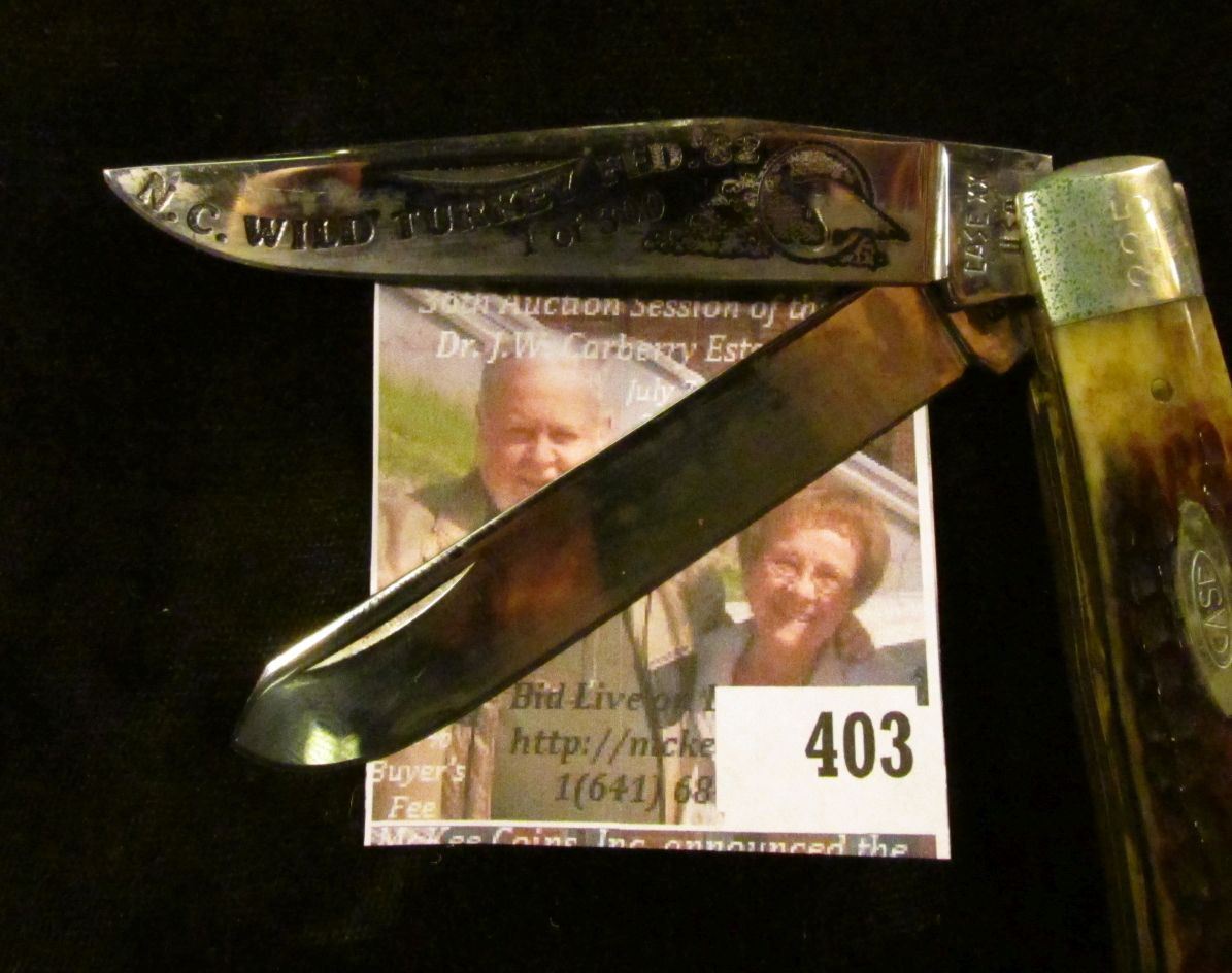 Case XX 1982 N.C. Wild Turkey Federation 2 blade commemorative knife ...