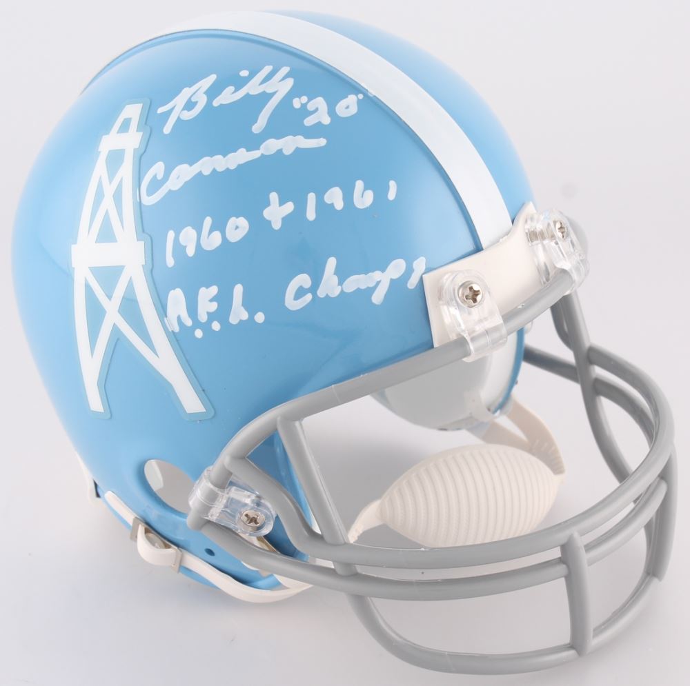Billy Cannon Signed Oilers Mini-Helmet Inscribed "1960 + 1961 A.F.L ...