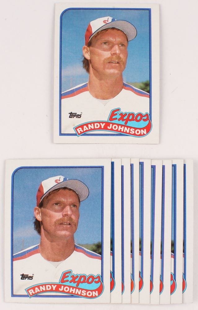 Lot of (10) 1989 Topps #647 Randy Johnson RC