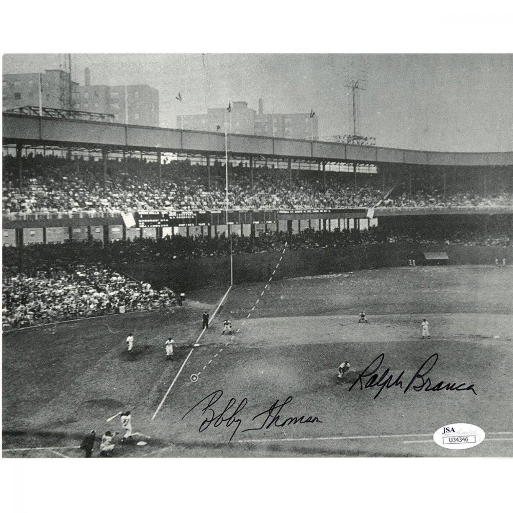 Ralph Branca Bobby Thomson Signed 8x10 Photo (JSA Hologram)