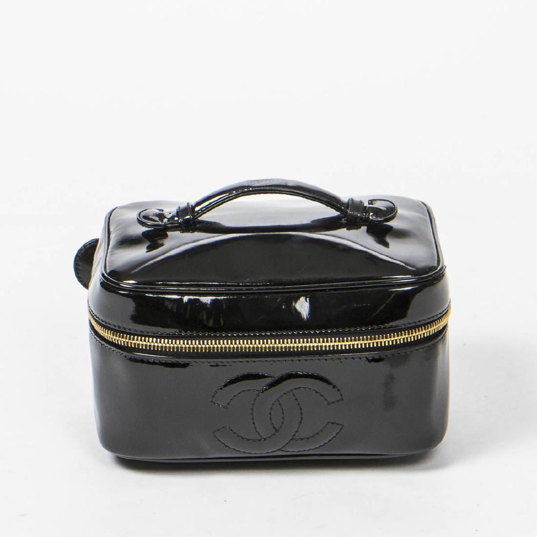 CHANEL Rectangular Cosmetic Case Front Logo