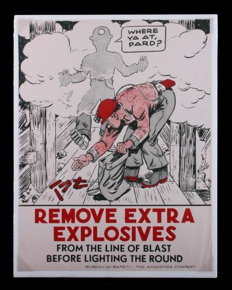 Original Anaconda Company Mining Safety Poster
