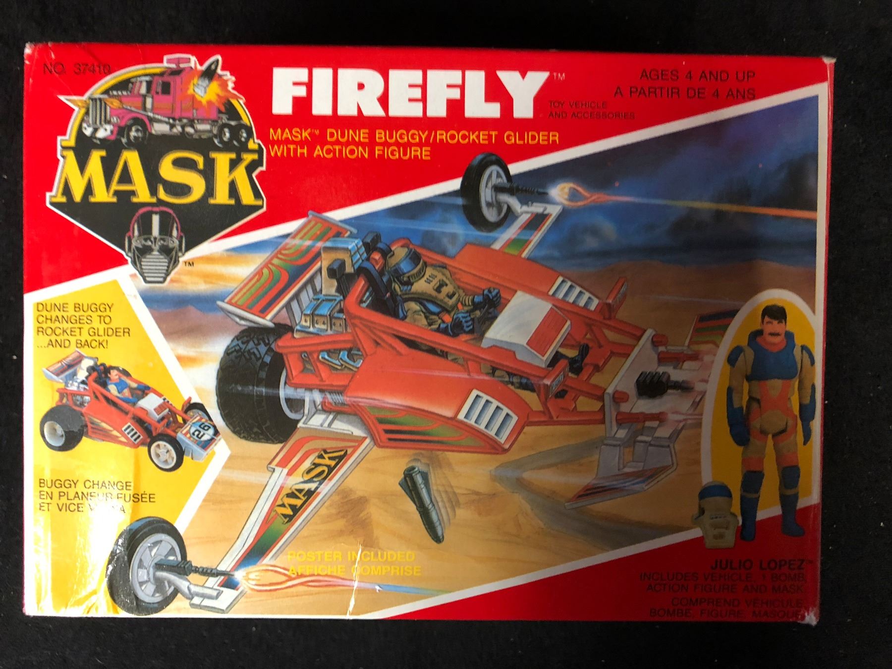 Kenner M.A.S.K. MASK (Kenner 1986) Firefly w/Julio Lopez