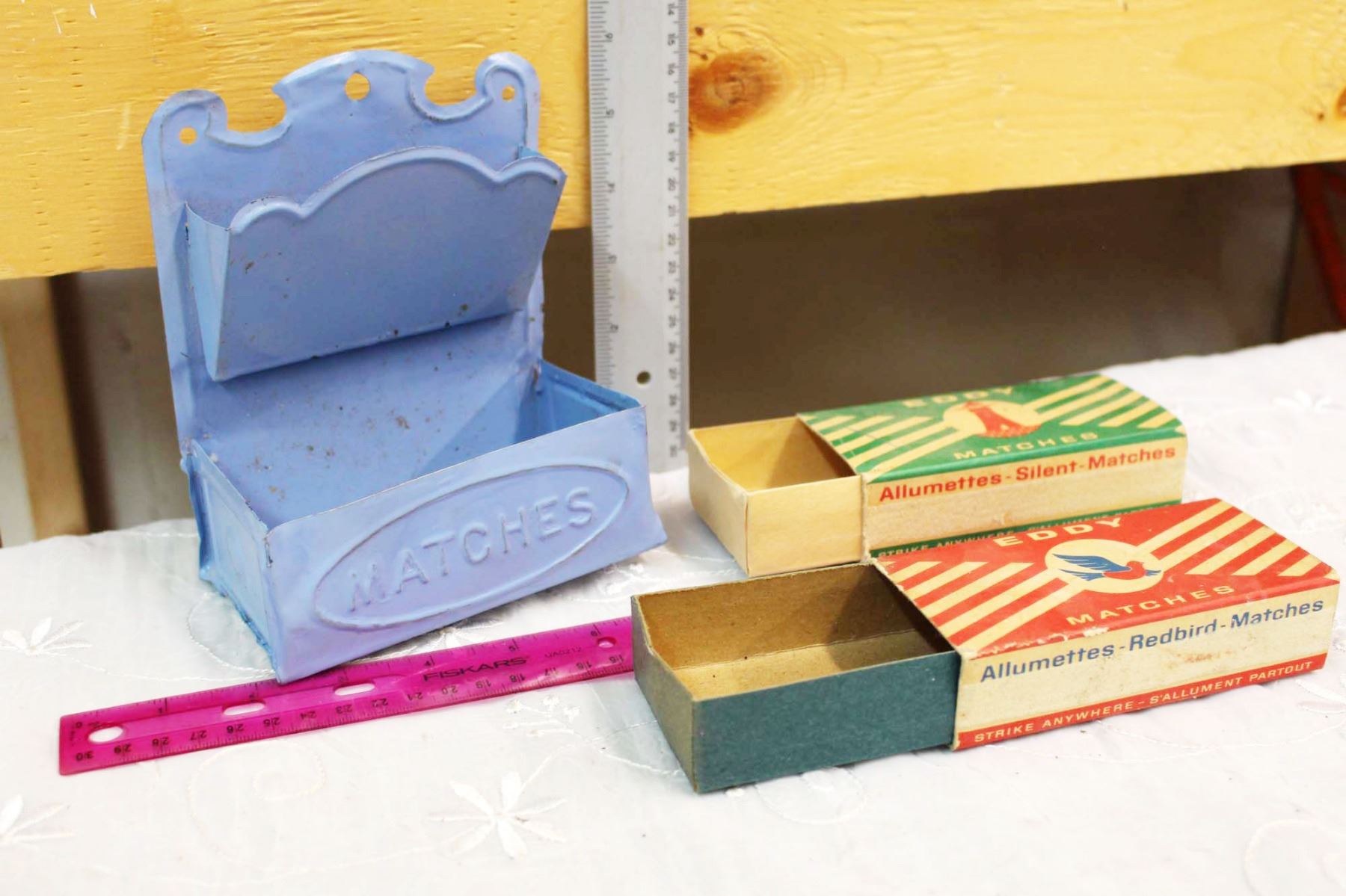 Vintage Baby Blue Matchbox