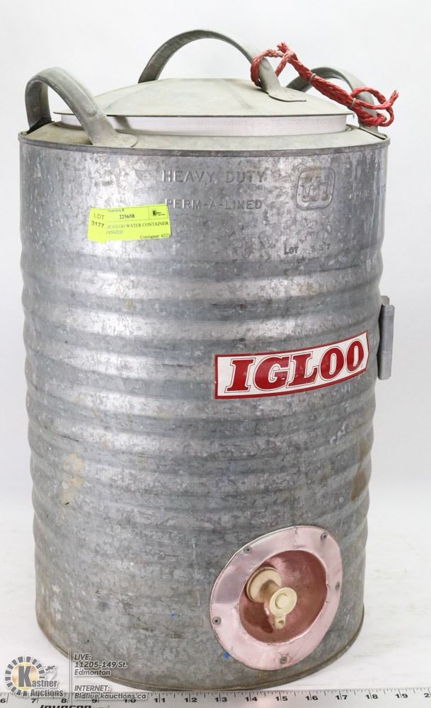 VINTAGE IGLOO WATER CONTAINER - GALVANIZED