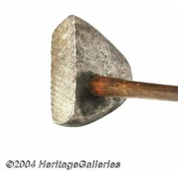 Rare, triangular-shaped aluminum putter with impressed "Slazenger New ...