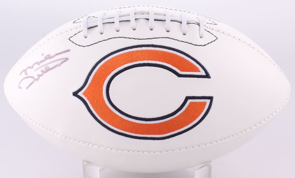 Mike Ditka Signed Bears Logo Football (JSA COA)