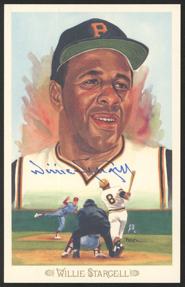Willie Stargell Signed 1989 Perez-Steele Celebration Postcards #40 (JSA COA)