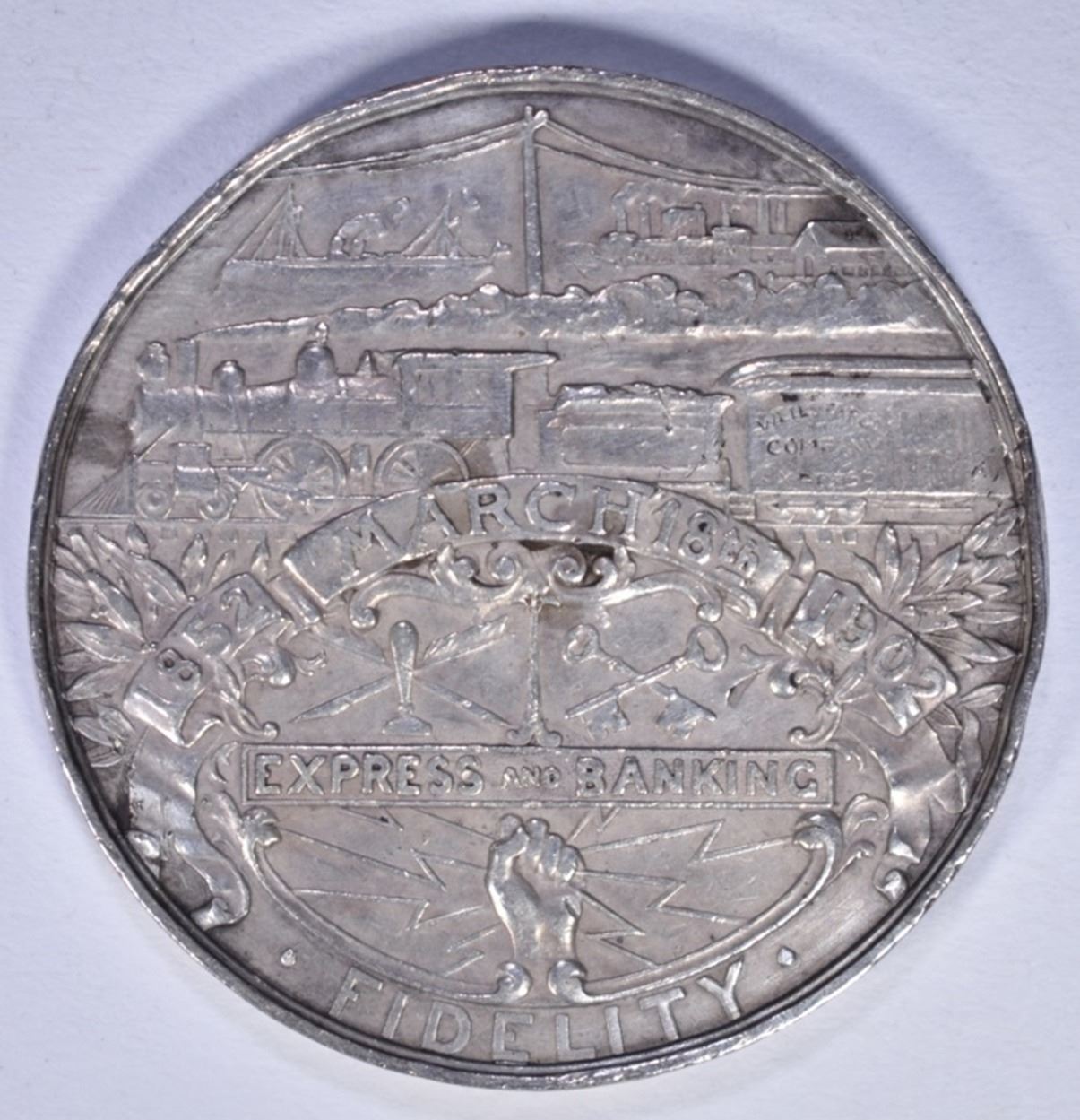 RARE WELLS FARGO SILVER MEDAL 1852-1902 RARE WELLS FARGO SILVER MEDAL 1852-1902