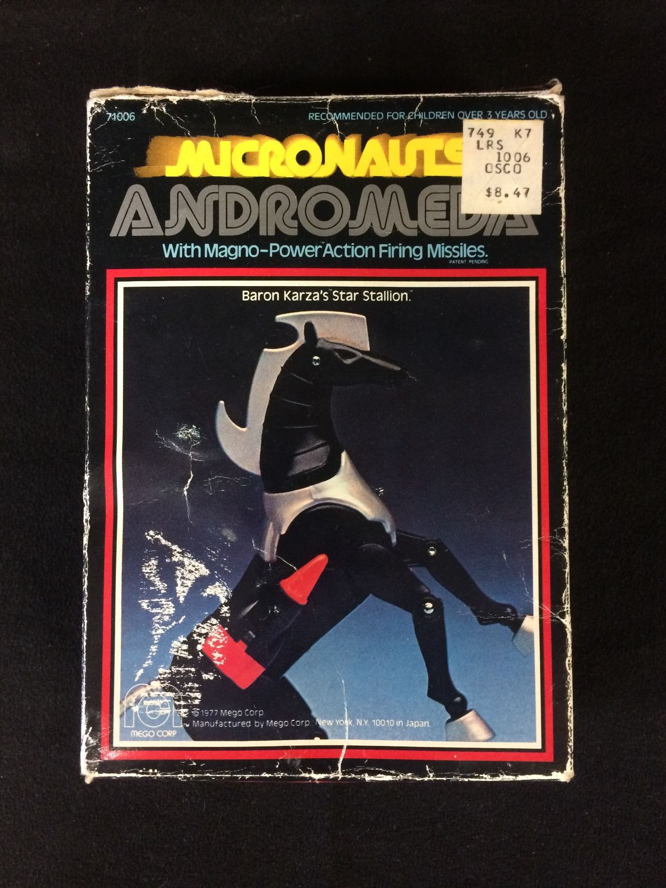 Vintage 1977 MEGO Micronauts ANDROMEDA, Baron Karza's Stallion Complete ...