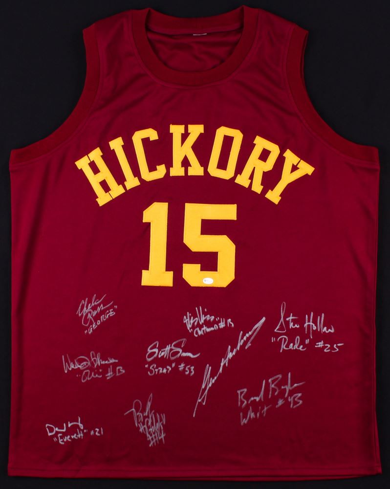 "Hoosiers" Jersey Signed by (9) With Gene Hackman, Steve Hollar, Brad ...