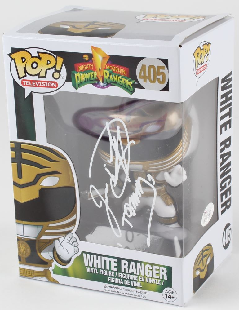 Jason David Frank Signed "Power Rangers" White Ranger Funko Pop! Vinyl ...