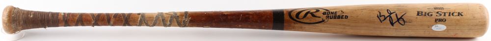 Brendan Rodgers Signed Game Used Rawlings Big Stick Bone Rubbed Bat ...