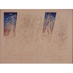 Jean Michel Folon (b. 1934) Belgium, ARROW CITY, 1971, color ...