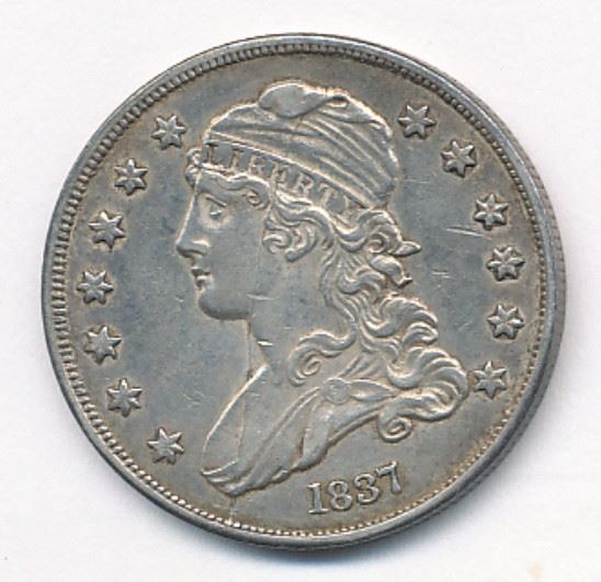1837 Capped Bust Quarter AU55 Condition