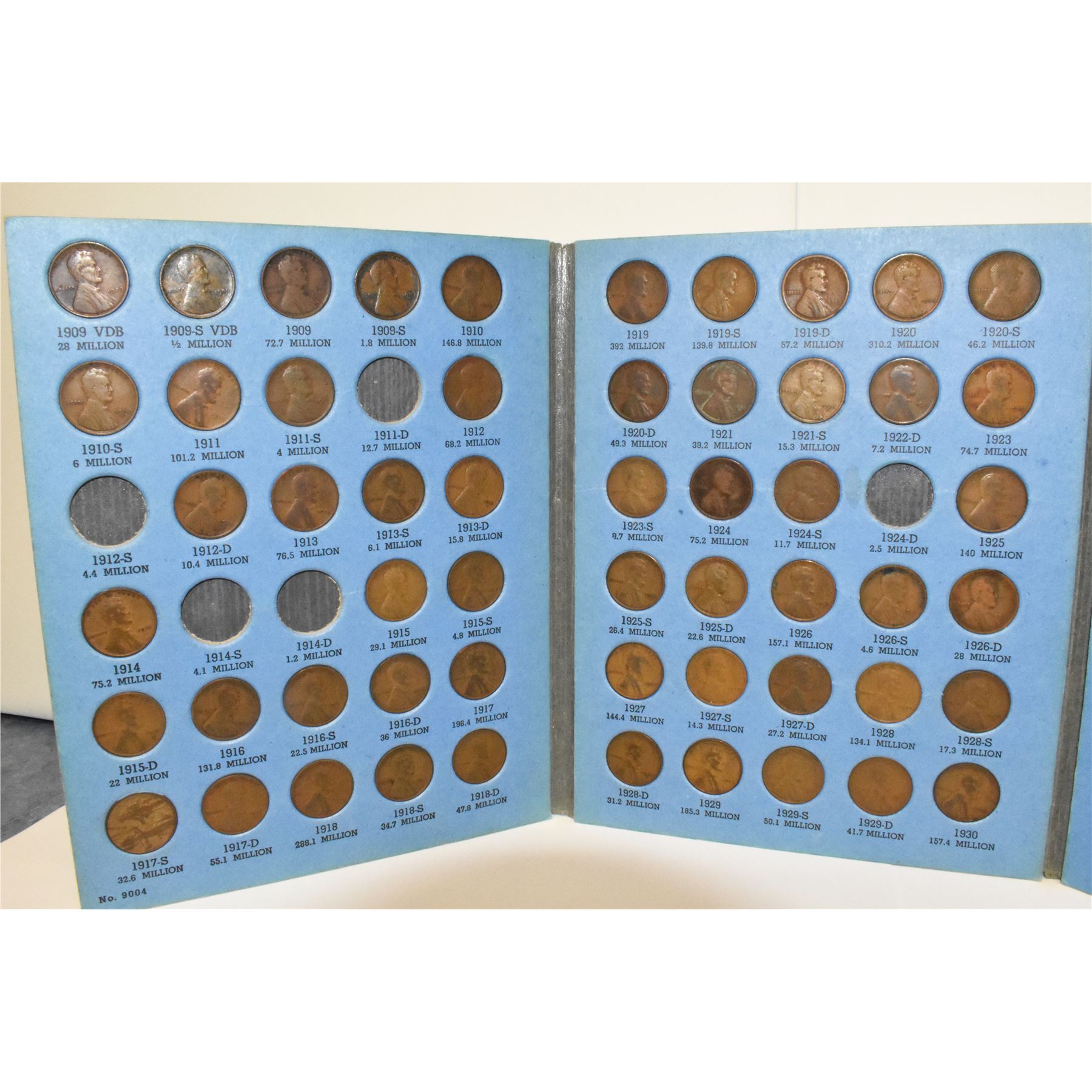 Lincoln Cent Collection Book 1909-1940 (Partially filled)