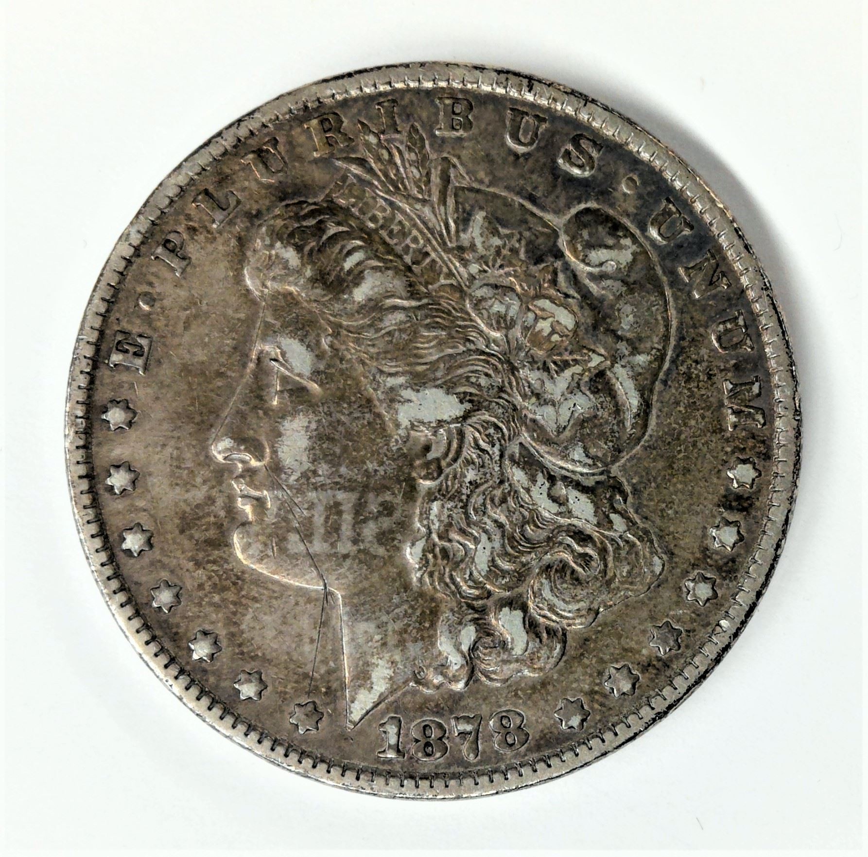 1878 7-Tail Feather Morgan Silver Dollar Reverse of 78 RARE Reverse ...