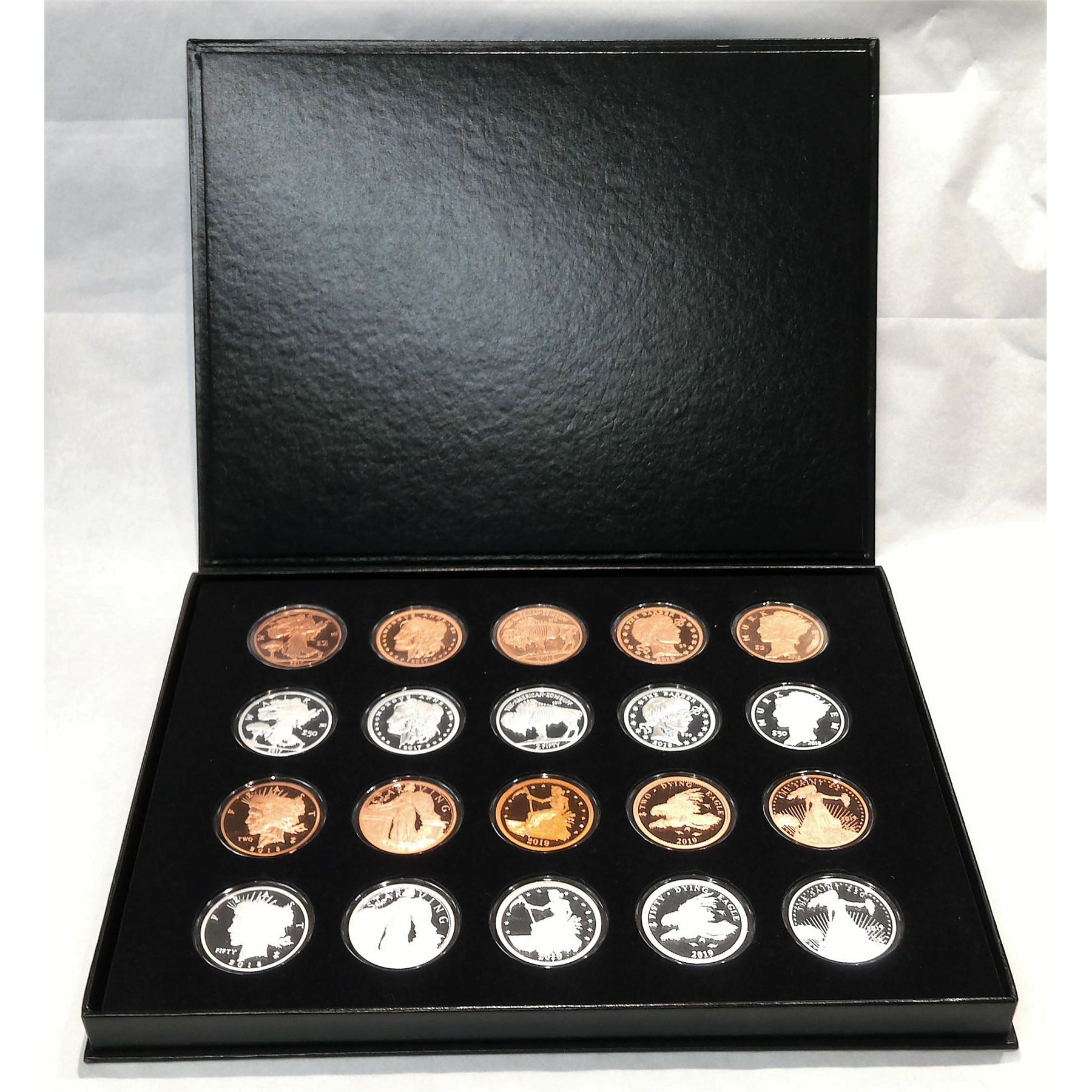 COMPLETE AND ORIGINAL PROOF ZOMBUCKS 20 COIN SET WITH ORIGINAL BOXES