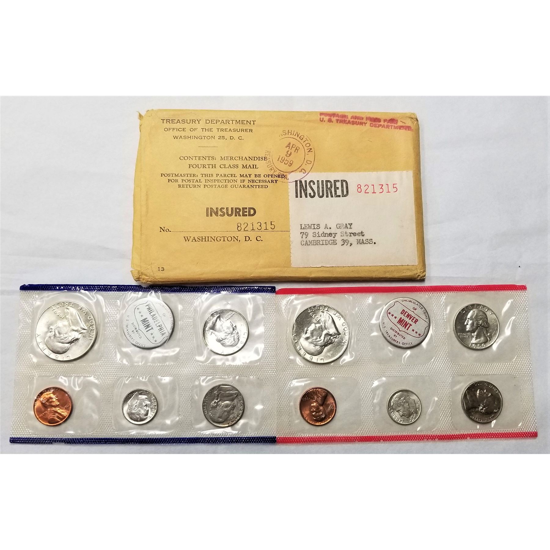 (4) 1959 Super Rare Vintage United States Mint Sets