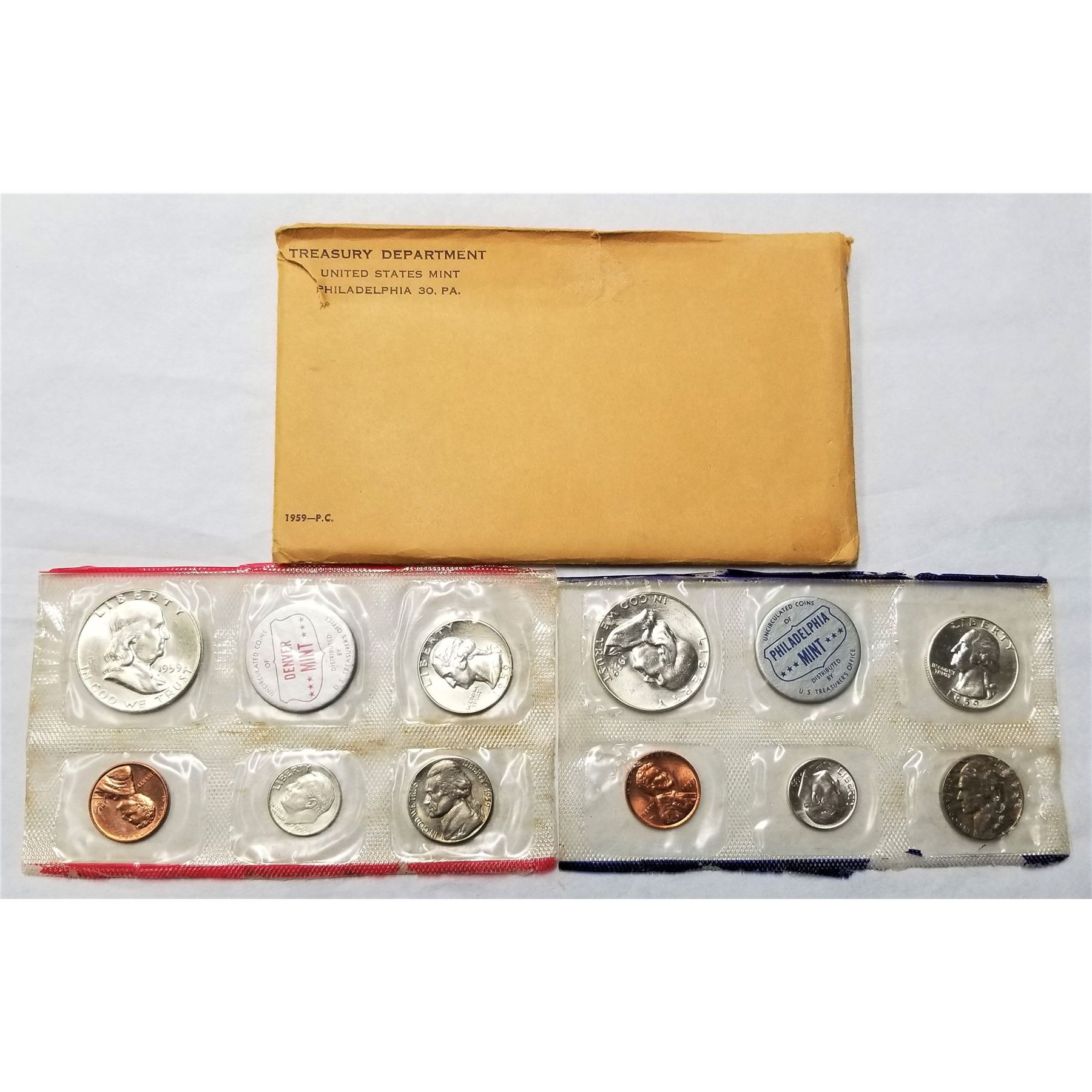 (4) 1959 Super Rare Vintage United States Mint Sets