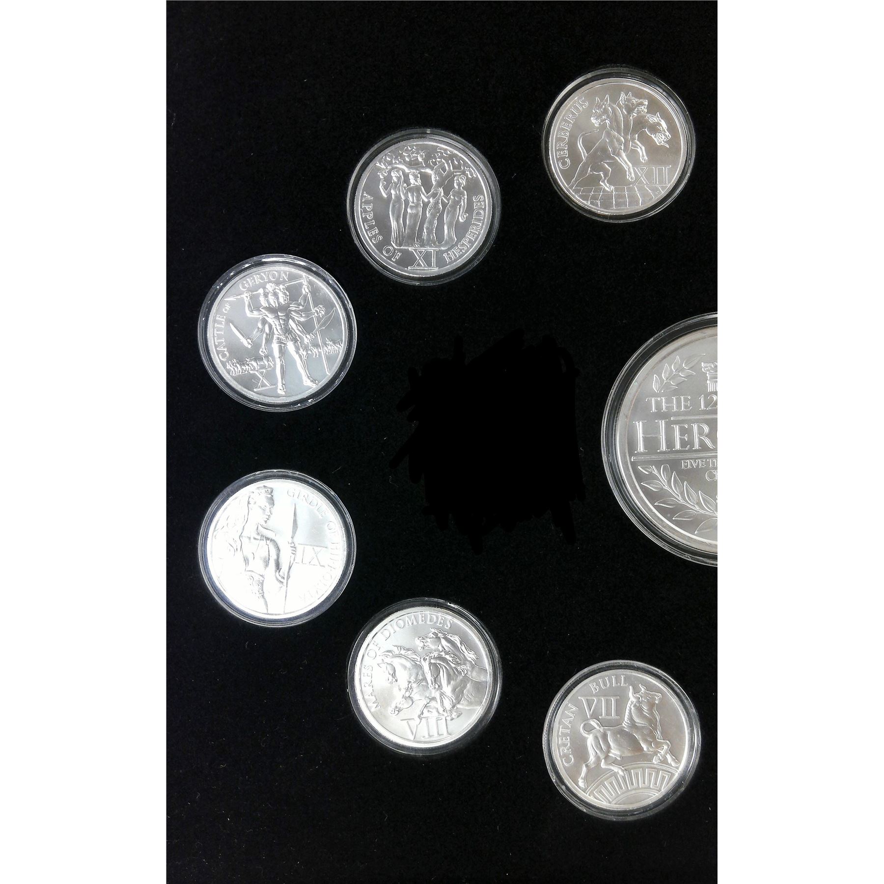 THE 12 LABORS OF HERCULES SILVER SET WITH BOX IN PERFECT CONDITION BY ...