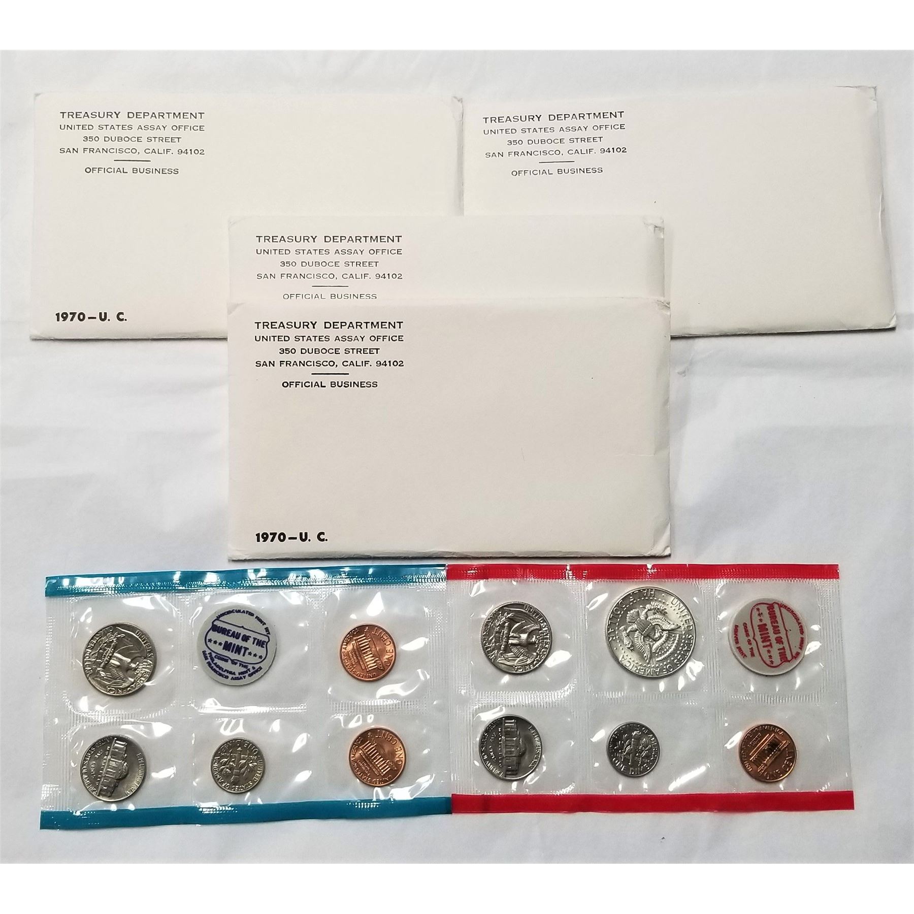 1970 Uncirculated Coins Set lot of 4