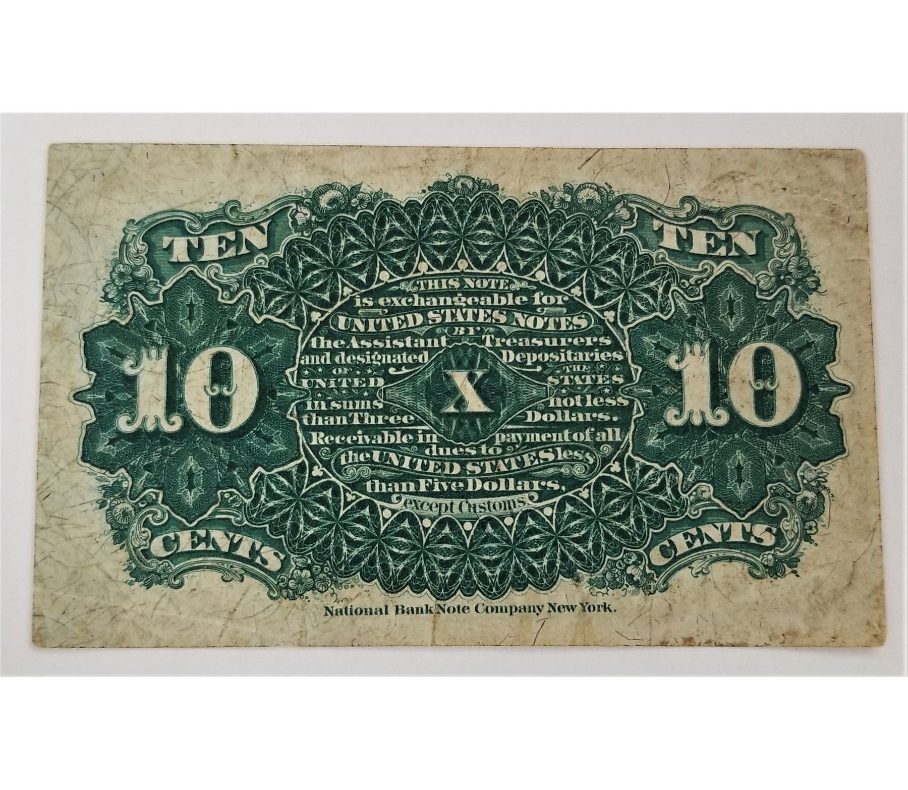 10 Cent 1863 Fractional Note 4th Issue