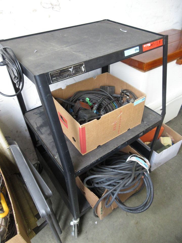 Rolling Audio Cart with Extension Cords