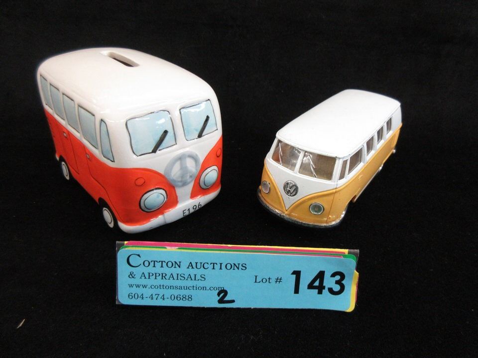 Volkswagen Van Ceramic Bank & Pullback Toy