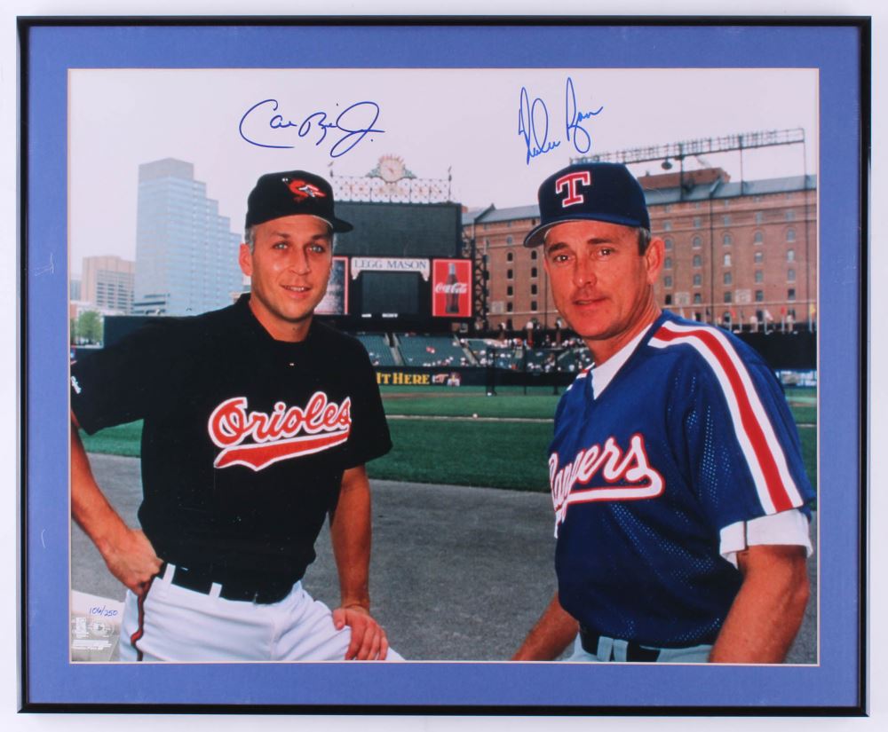 Cal Ripken Jr. Nolan Ryan Signed 18x22 Custom Framed Limited Edition ...