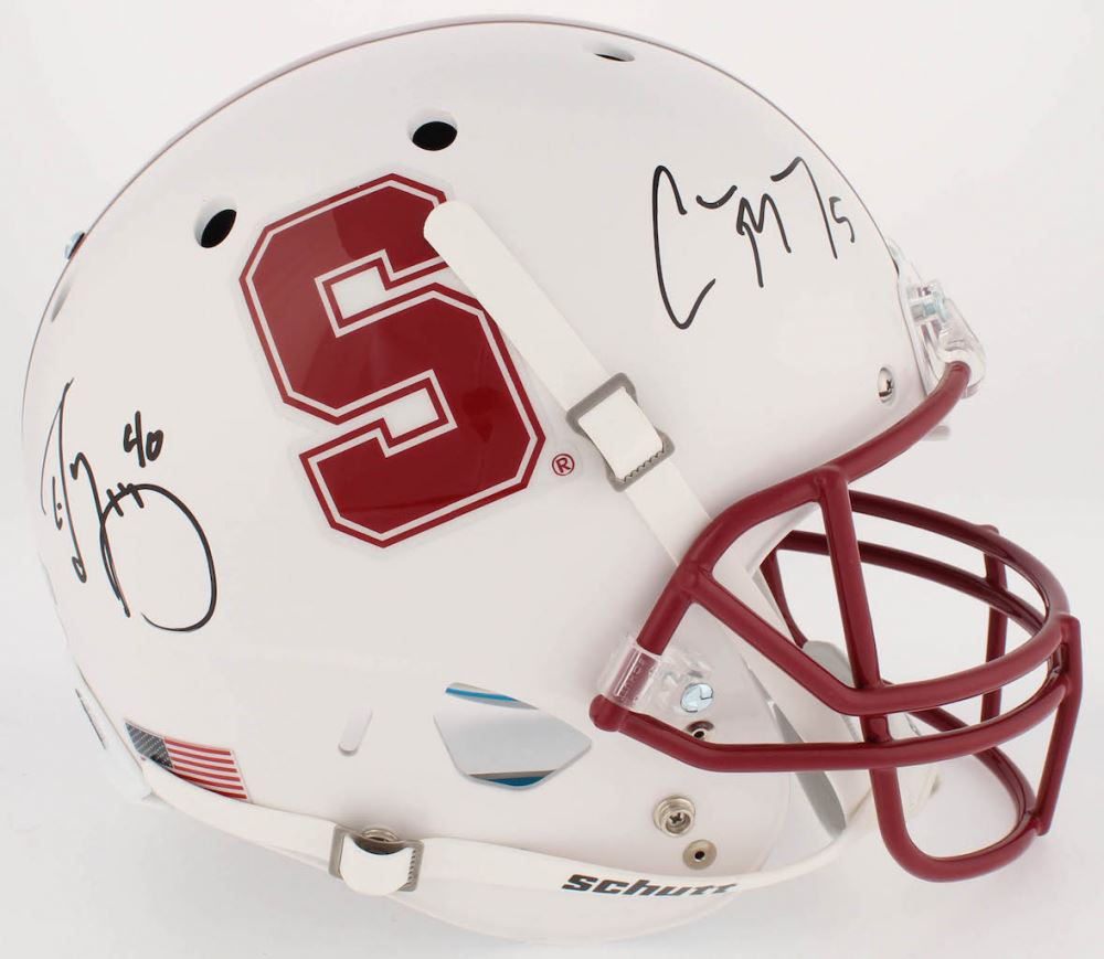 Ed McCaffrey Christian McCaffrey Signed Stanford Cardinals Full-Size ...